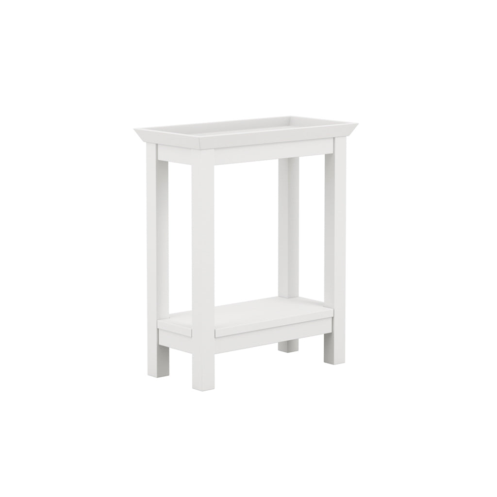 Charles Ted Cleo White Side Table with Tray Top and Shelf – CharlesTed Home