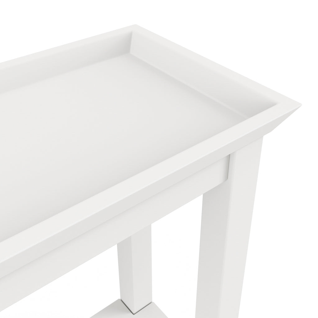 Charles Ted Cleo White Side Table with Tray Top and Shelf – CharlesTed Home