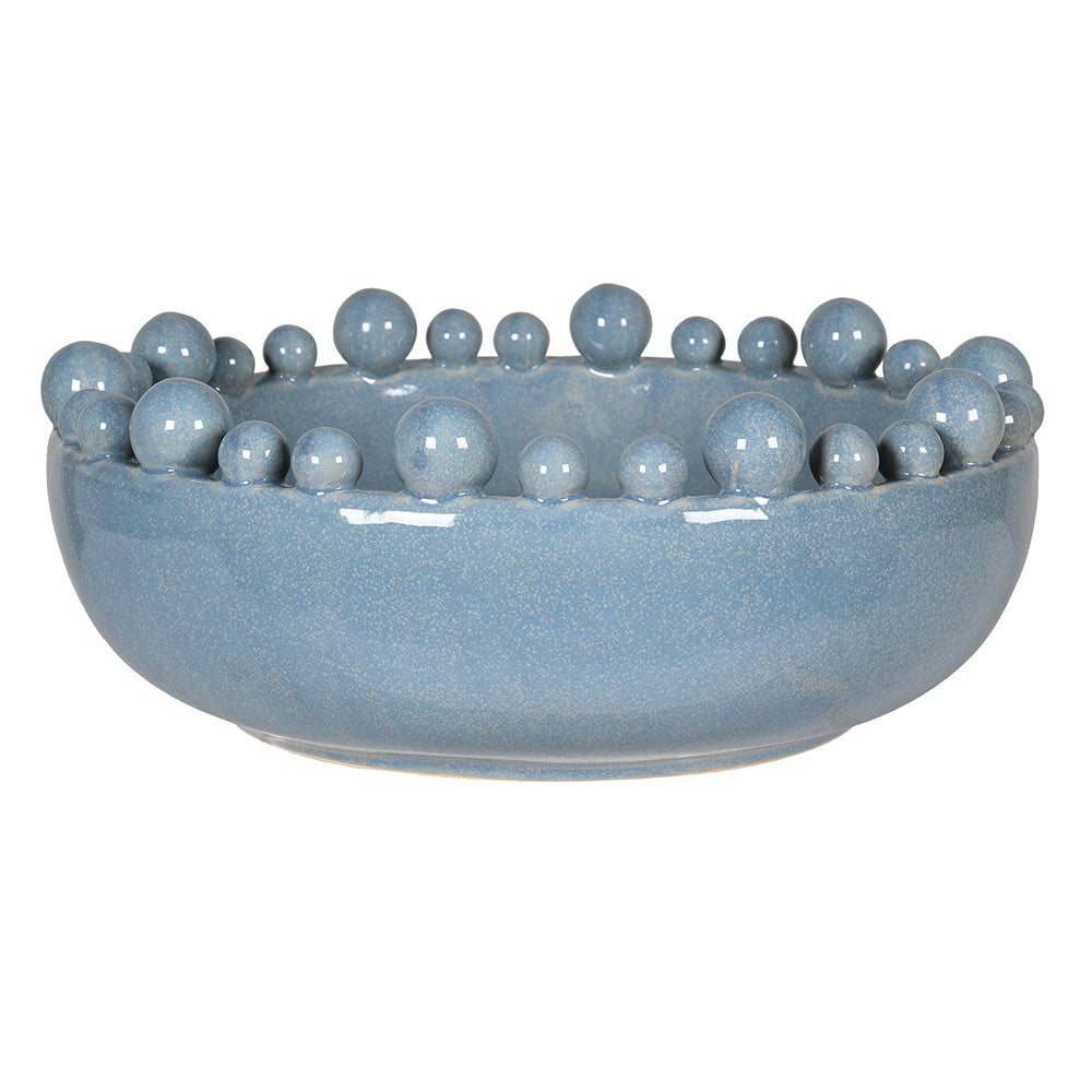 Charles Ted Bobble Rim Ceramic Decorative Bowl Light Blue Modern ...