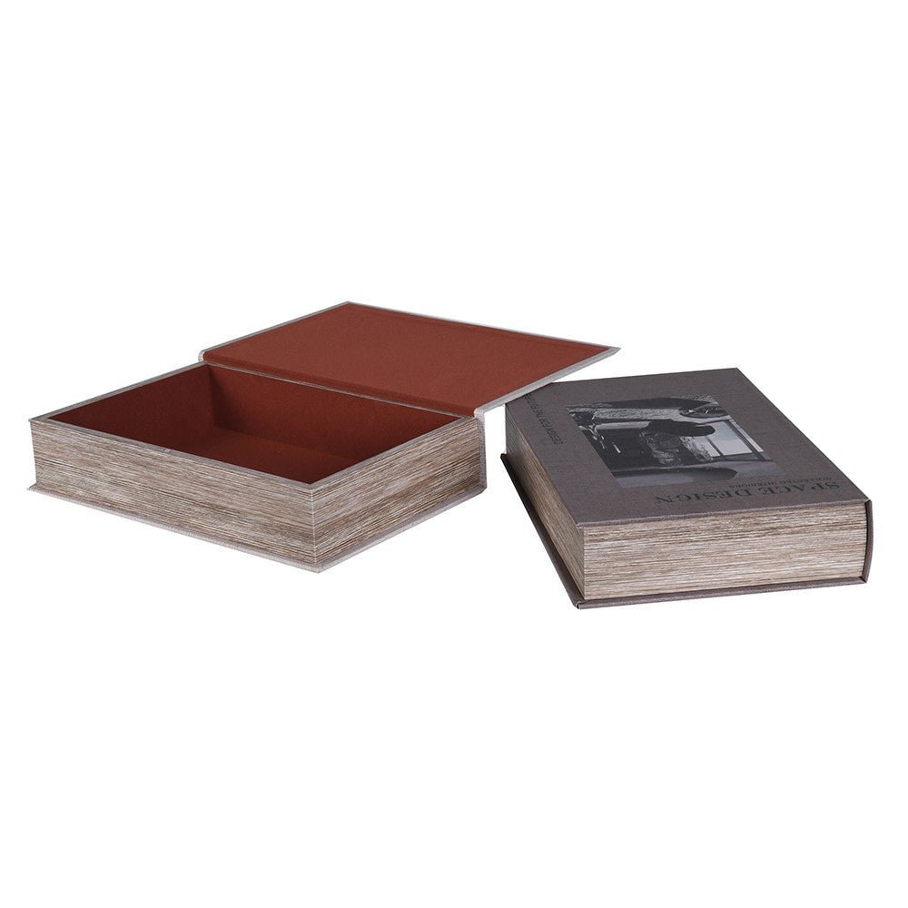 Charles Ted Decorative Book Style Storage Boxes Set of Two Stylish ...